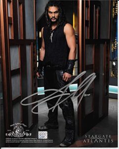 jason momoa (stargate atlantis) 8in x 10in autograph photo star gate atlantis silver-ink