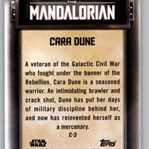 2020 Topps SW The Mandalorian Season 1 Characters #C-3 Cara Dune Official Disney Channel Series Trading Card