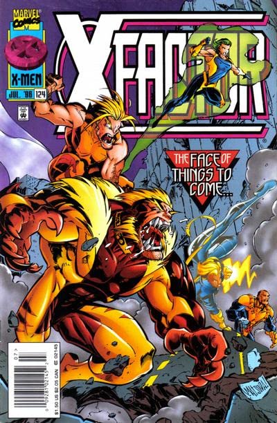 X-Factor #124 (Newsstand) FN ; Marvel comic book | Sabretooth Howard Mackie