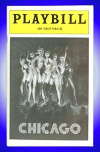 chicago, broadway playbill + jerry orbach, gwen verdon, chita rivera, barney martin, mary mccarty, m. o’haughey