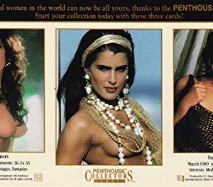 1992 Penthouse Collectors Series Trading Card Promo 3 card Sheet NM