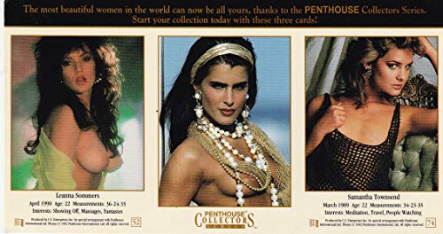 1992 Penthouse Collectors Series Trading Card Promo 3 card Sheet NM