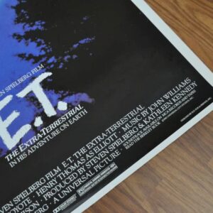 Signed STEVEN SPIELBERG AUTOGRAPH on E.T. vintage POSTER, COA, UACC, original 27 x 40 1 sheet