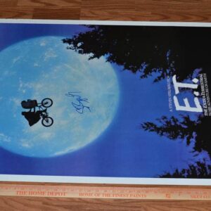 Signed STEVEN SPIELBERG AUTOGRAPH on E.T. vintage POSTER, COA, UACC, original 27 x 40 1 sheet