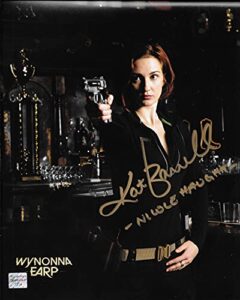 kat barrell (officer nicole haught) 8 x 10 autograph photo wynonna earp hand out gold-sharpie bk2