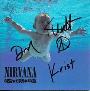 nirvana band reprint signed nevermind 12×12 album art poster rp kurt cobain