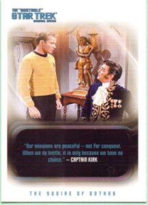 star trek: the original series 40th anniversary series 1 the quotable star trek expansion set rittenhouse trading card #123 – captain kirk, william shatner