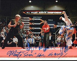 karate kid cobra kai ralph macchio martin kove and william zabka 8×10 inch photo signed autographed print