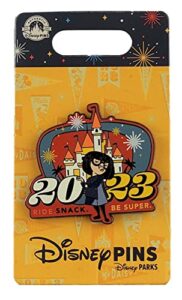 disney pin – disney parks – dated 2023 – the incredibles – edna mode – ride snack be super