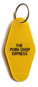 big trouble in little china”the pork chop express” jack burton trucking yellow/black inspired key tag