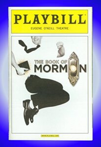 the book of mormon, broadway playbill + josh gad, andrew rannells, robert lopez, nikki m. jame