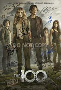 the 100 cw tv show cast reprint signed 12×18 show poster by 11 taylor debman rp