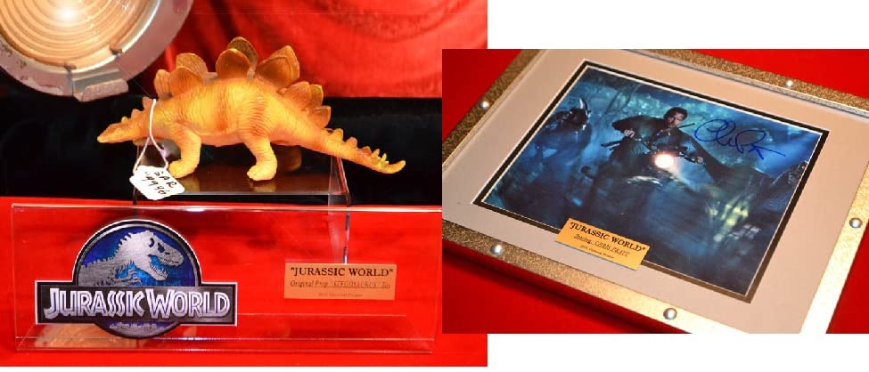 JURASSIC WORLD Chris Pratt AUTOGRAPH, Screen-Used Prop DINOSAUR & a real FOSSIL of Dinosaur"POOP" + MORE!