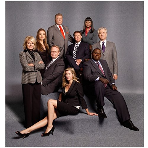 Boston Legal Cast Shot with William Shatner as Denny Crane Close Up in Suit 8 x 10 Photo