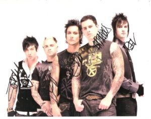 avenged sevenfold full band reprint signed photo #1 rev