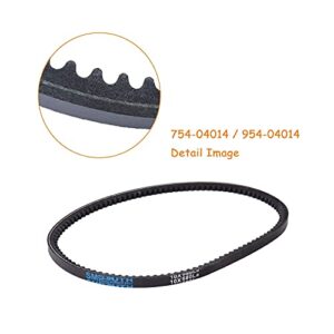 954-04013 Belt with 754-04014 Belt Kit for Compatible with MTD Compact Snowthrowers 2007 and Newer Replacement 754-04013, 954-04014, Snowthrower Auger Drive V Belt (2 Pack)