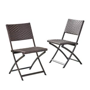 christopher knight home el paso pe / iron dining chairs, 2-pcs set, multibrown