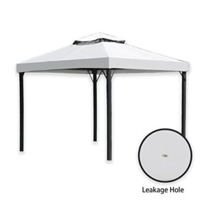 Sunshine Outdoor Replacement Gazebo Canopy Top 10'x10' - Fit for The Gazebo with Slot - Waterproof Canvas Gazebo -Cream(Canopy Top Only)