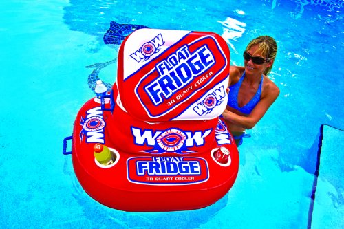 WOW World of Watersports Float Fridge 30 Can Capacity Inflatable Cooler, 11-2000