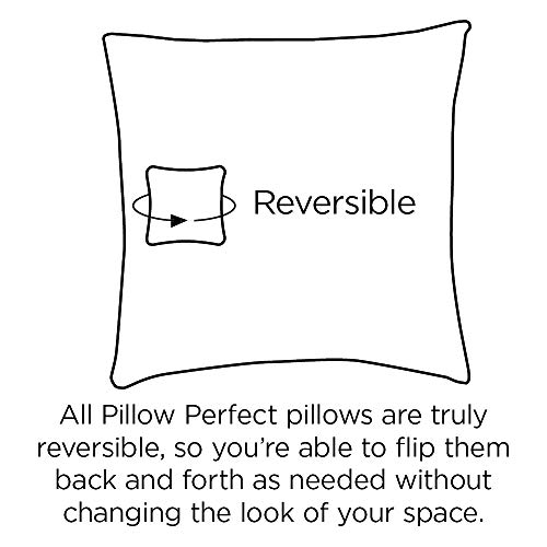 Pillow Perfect Outdoor/Indoor Essence Onyx Lumbar Pillows, 11.5" x 18.5", Black, 2 Count