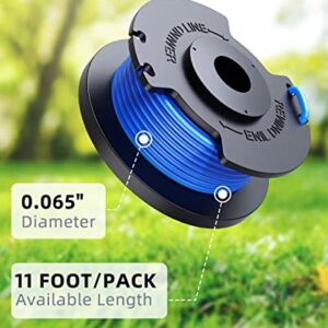 Eventronic String Trimmer Line Compatible with Ryobi One+ AC14RL3A,66 FT/0.065-Inch Autofeed Spools,Trimmer Spool Compatible with Ryobi Weed Wacker 18V,24V,40V Cordless Trimmers (6Spools+1Cap)