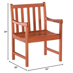 VIFAH V415 Outdoor Wood Arm Chair