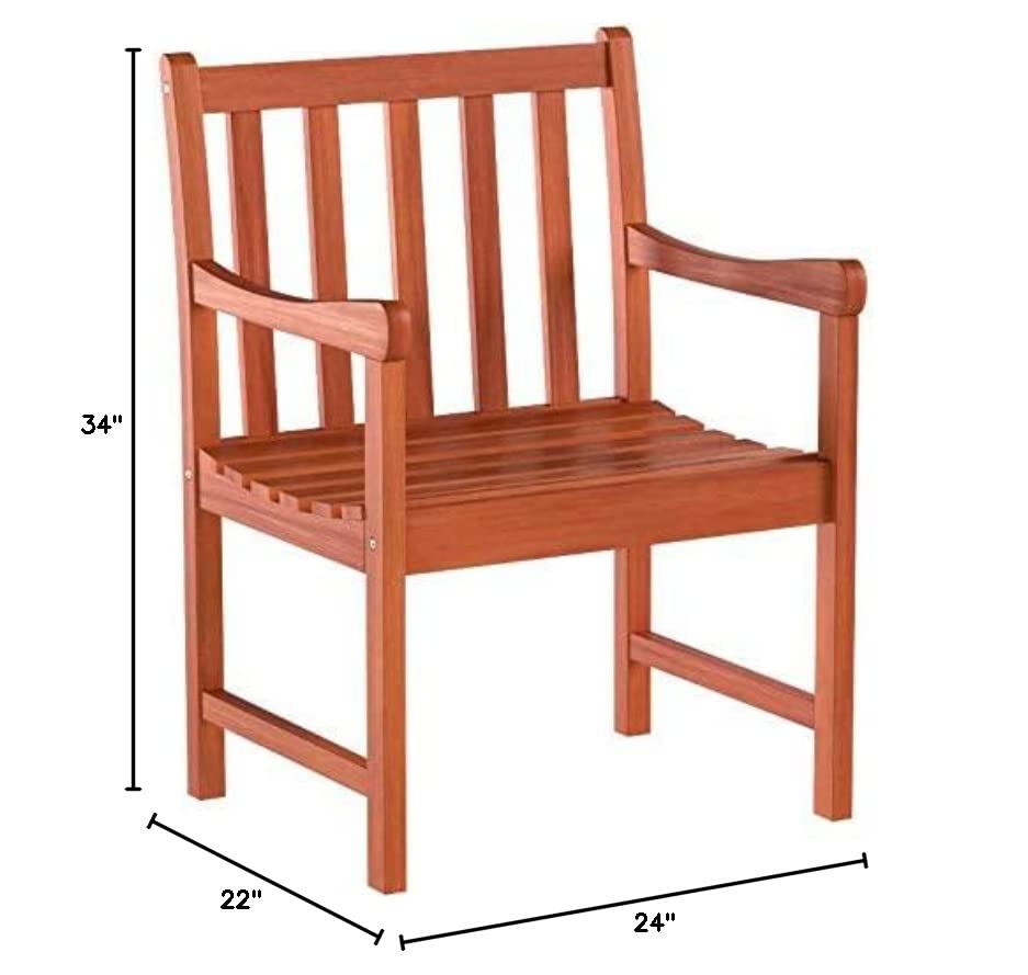 VIFAH V415 Outdoor Wood Arm Chair