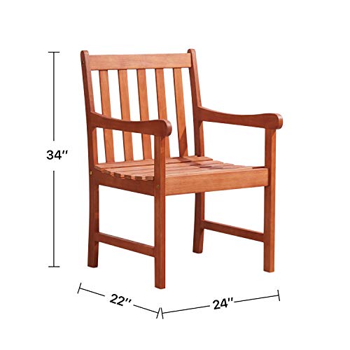 VIFAH V415 Outdoor Wood Arm Chair