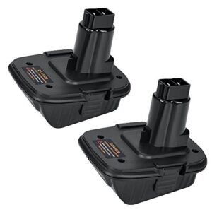 weqcter dca1820 for dewalt battery adapter for 18v tools compatible with 20v max xr battery (2pack)