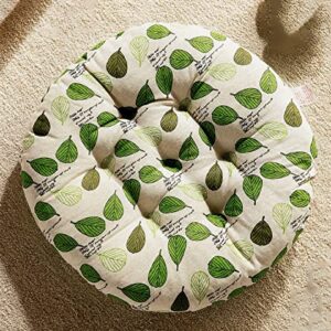 IBAIOU Round Soft Seat Cushion Cotton Comfortable Office Chair Seat Cushion Decorative Pillow Outdoor Padded Garden Patio Home Kitchen Dining Room Bedroom Car Seat Cushion Sofa Pillow (Monstera)