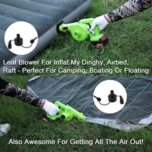 Cordless Mini Blower,2-in-1 Small Blower with 2 Lithium Battery,Portable Blower for Inflating,Blowing Leaf,Clearing Dust & Small Trash,Car by SHINTYOOL