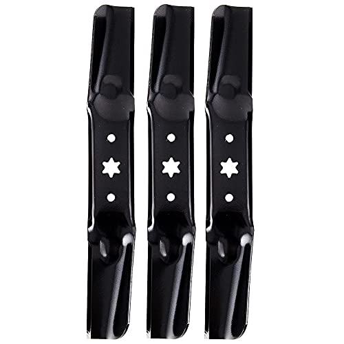 ELITEWILL 3 Pack Lawn Mower Blades 2-in-1 Fit for Cub Cadet/MTD 742-05052A / 942-05052A,RZT-L50 S50 XT1 XT2 LT50 GT50 Lawn Tractor 50" Rotary Deck - Blades Have to Be Sharpened