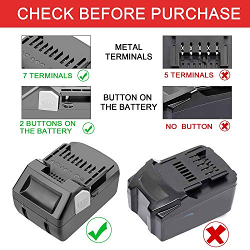 Upgraded 6000mAh! High-Output 18V Battery for Hitachi 18-Volt Tools BSL 1830C, BSL 1830, BSL 1815X, BSL 1815S, BSL 1825, 330139 330557 (Lithium-Ion Slide Style Battery)