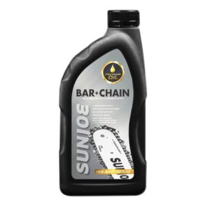 Sun Joe SWJ-OIL Premium Bar, Chain and Sprocket Oil, All Season Chainsaw Chain Lubrication, Universal Chain Saw Chain Oil for Fast Efficient Cutting, 1-Quart