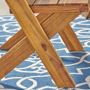 Christopher Knight Home Irene Outdoor Acacia Wood Bench, Sandblast Teak Finish