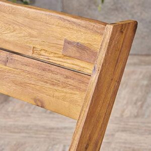 Christopher Knight Home Irene Outdoor Acacia Wood Bench, Sandblast Teak Finish