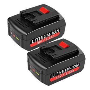 [2pack] 18v 6.0 ah! high-output battery for bosch 18v battery lithium bat609 bat609g bat610g bat611 bat612 bat618 bat618g bat619 bat619g bat622 bat620