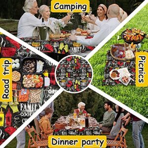 CT DISCOUNT STORE 3 Pc Picnic Table Cover Outdoor - Including The 2 Bench Seats with Elastic Edges - Versatile Color Scheme That's Reflective of The Summer Season - Family Chill and Grill BBQ