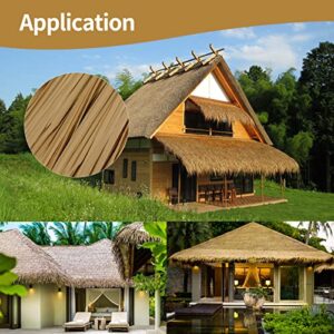 KoKoWill Mexican Style Straw Roof Thatch – 79” x 20” Artificial Palm Thatch Rolls Tiki Bar Hut Grass Duck Boat Blinds Grass Runner Palapa Thatch Roofing for Garden Patio Decoration