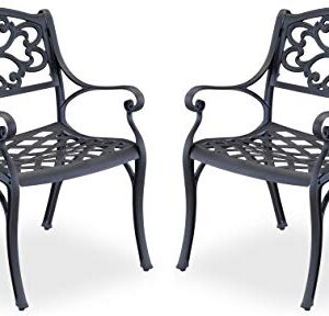 Homestyles 6654-80 Outdoor Chair Pair, Black