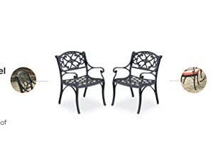 Homestyles 6654-80 Outdoor Chair Pair, Black