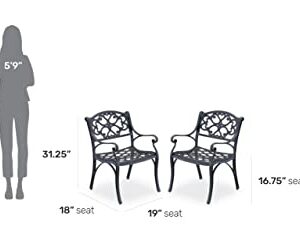 Homestyles 6654-80 Outdoor Chair Pair, Black