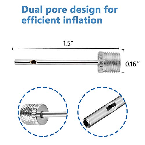 homepa 35pcs Air Pump Needle, Air Inflation Needle for Basketball, Soccer Ball, Volleyball, Football or Rugby Balls US Replacement Ball Pump Pin Air Inflating Pin with Portable Storage Box