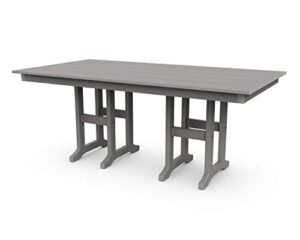 polywood® lakeside dining table, slate grey