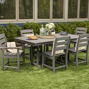 POLYWOOD® Lakeside Dining Table, Slate Grey