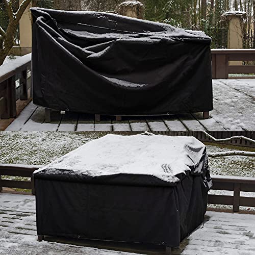 Patio Furniture Covers, Outdoor Furniture Cover Waterproof, Extra Large Patio Table Cover 137" X 102" X 35", Outdoor Table Cover Snow Dust Wind-Proof, Anti-Uv, Fits for 10-12 Seats