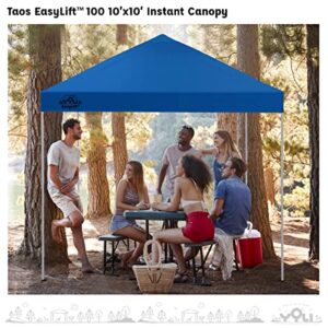 YOLI Taos EasyLift 100 10’x10’ Instant Pop-Up Canopy Tent with Carry Bag, Blue