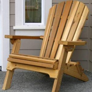 Kilmer Creek Folding Natural Cedar Adirondack Chair, Amish Crafted