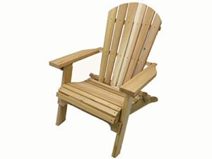 kilmer creek folding natural cedar adirondack chair, amish crafted