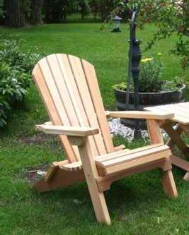 Kilmer Creek Folding Natural Cedar Adirondack Chair, Amish Crafted